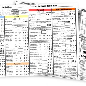 Spacemaster Player Combat Action Sheet | RPG Narco